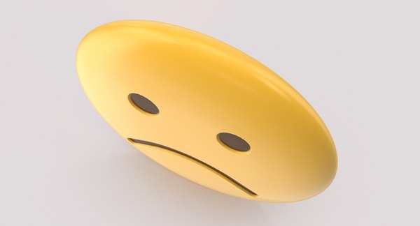 3d model of sad face
