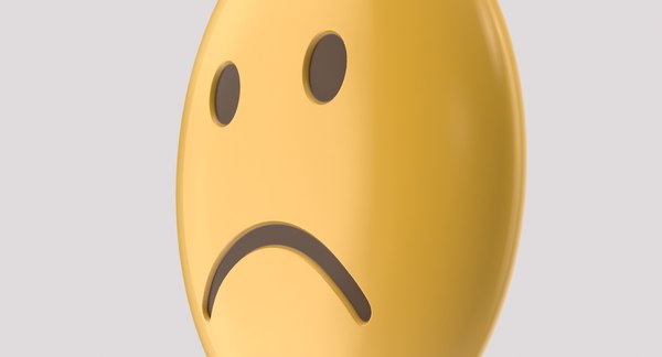 3d model of sad face
