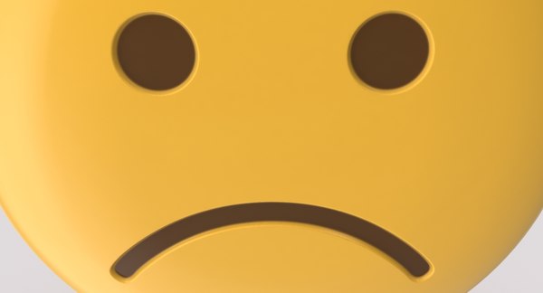3d model of sad face