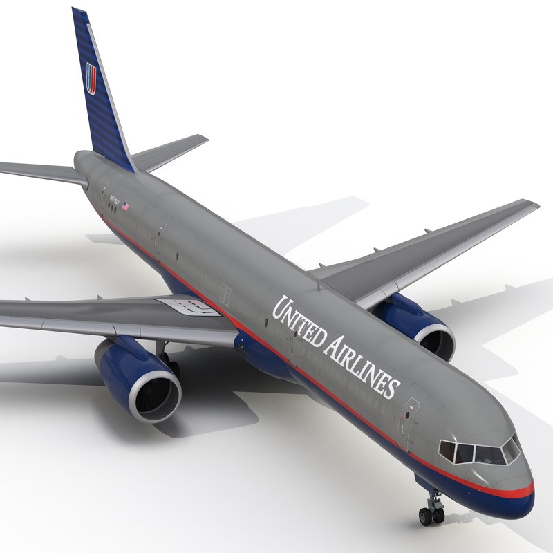 boeing 757-200f united airlines 3d obj