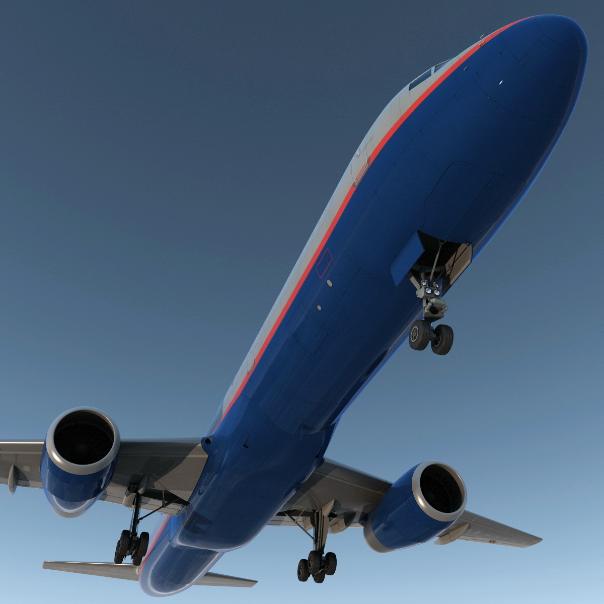 boeing 757-200f united airlines 3d obj