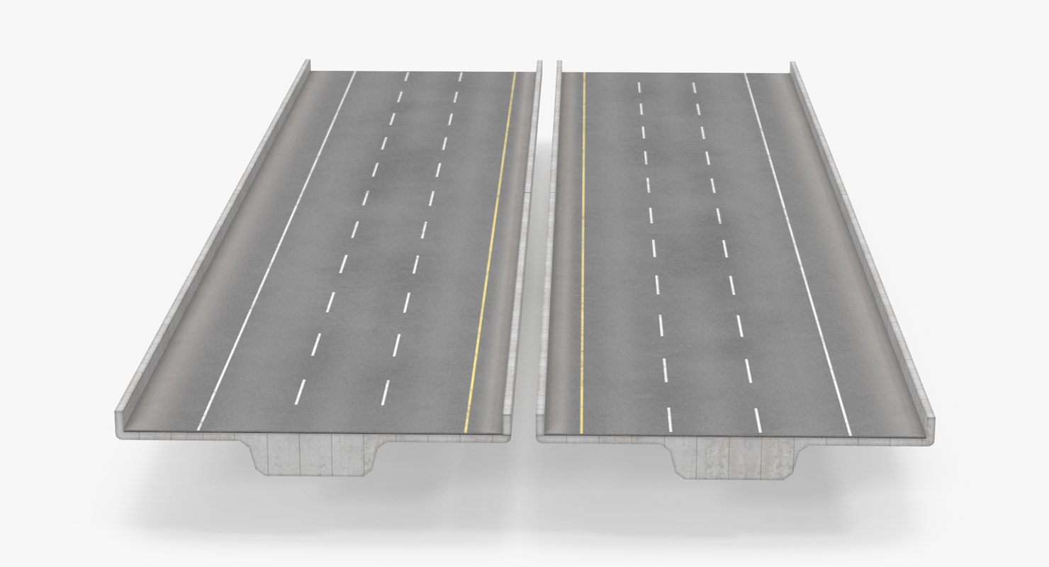 3 lane raised highway c4d