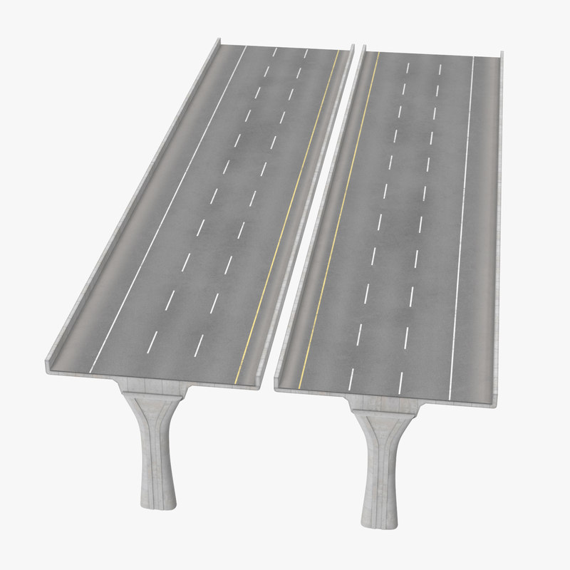 3 lane raised highway c4d
