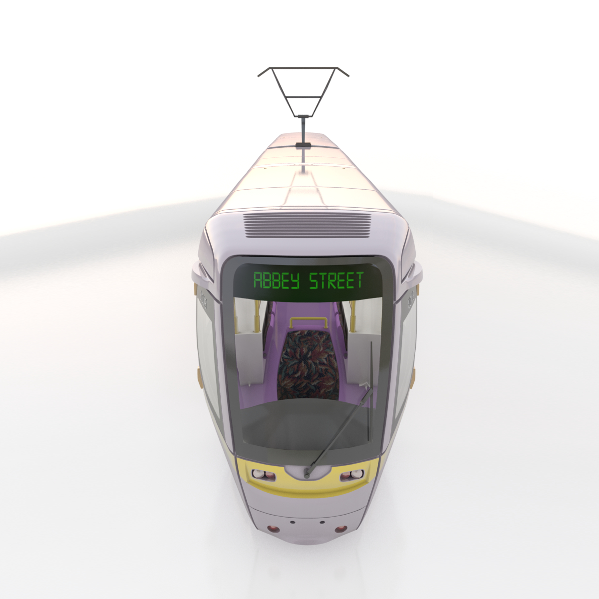 3d model tram modelled