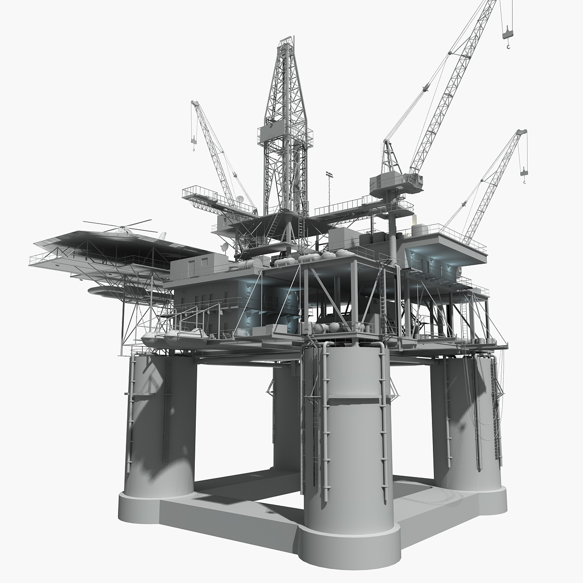 oil rig 3d max
