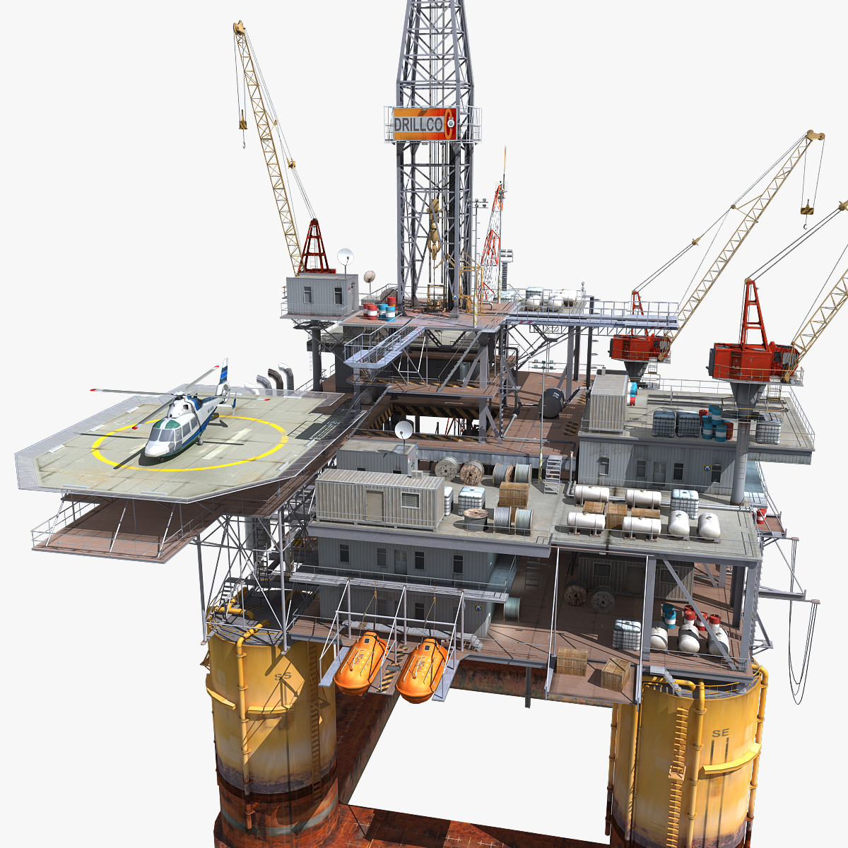 oil rig 3d max