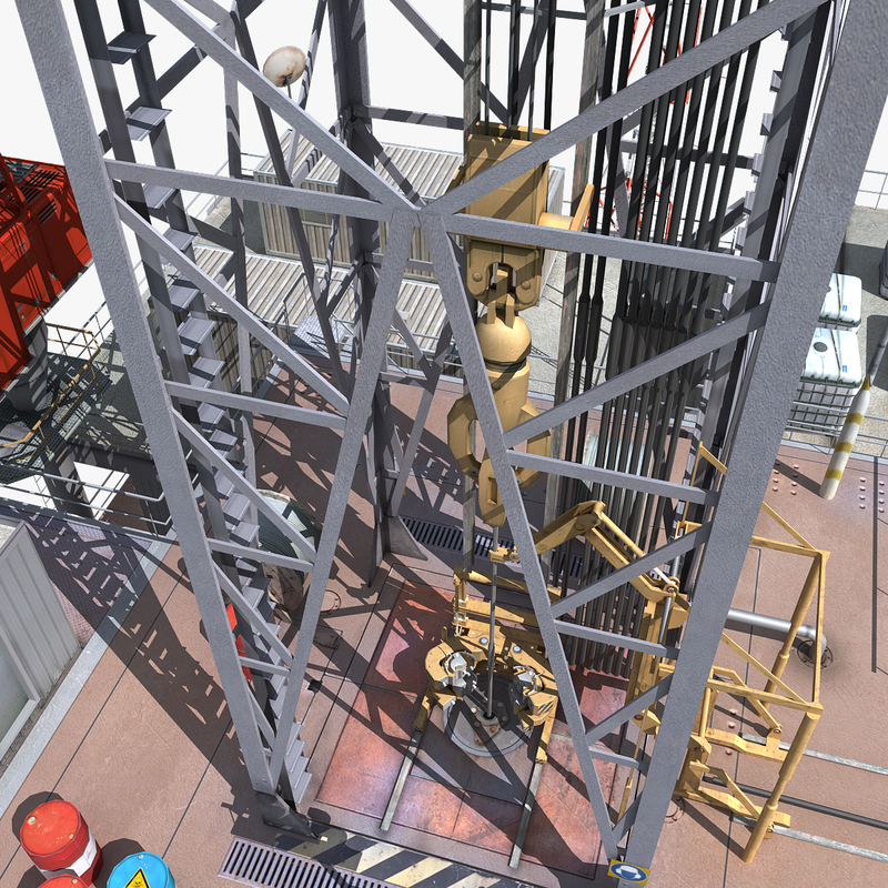 oil rig 3d max