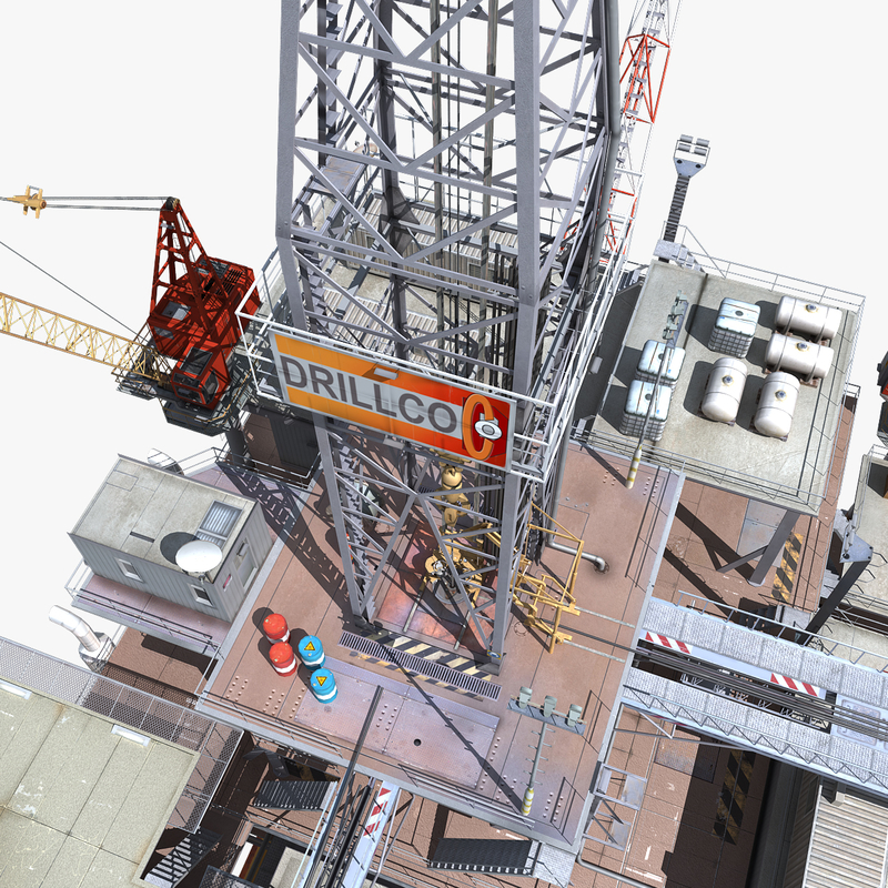 oil rig 3d max