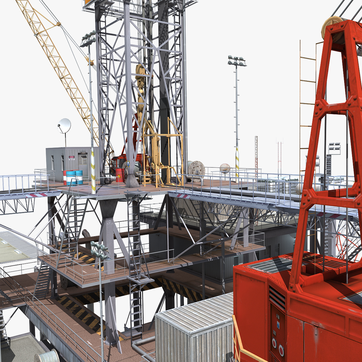 oil rig 3d max