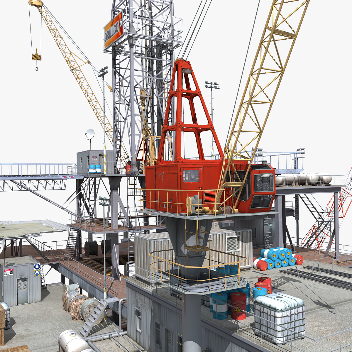 oil rig 3d max