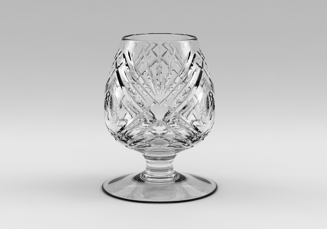 3d glass crystal model