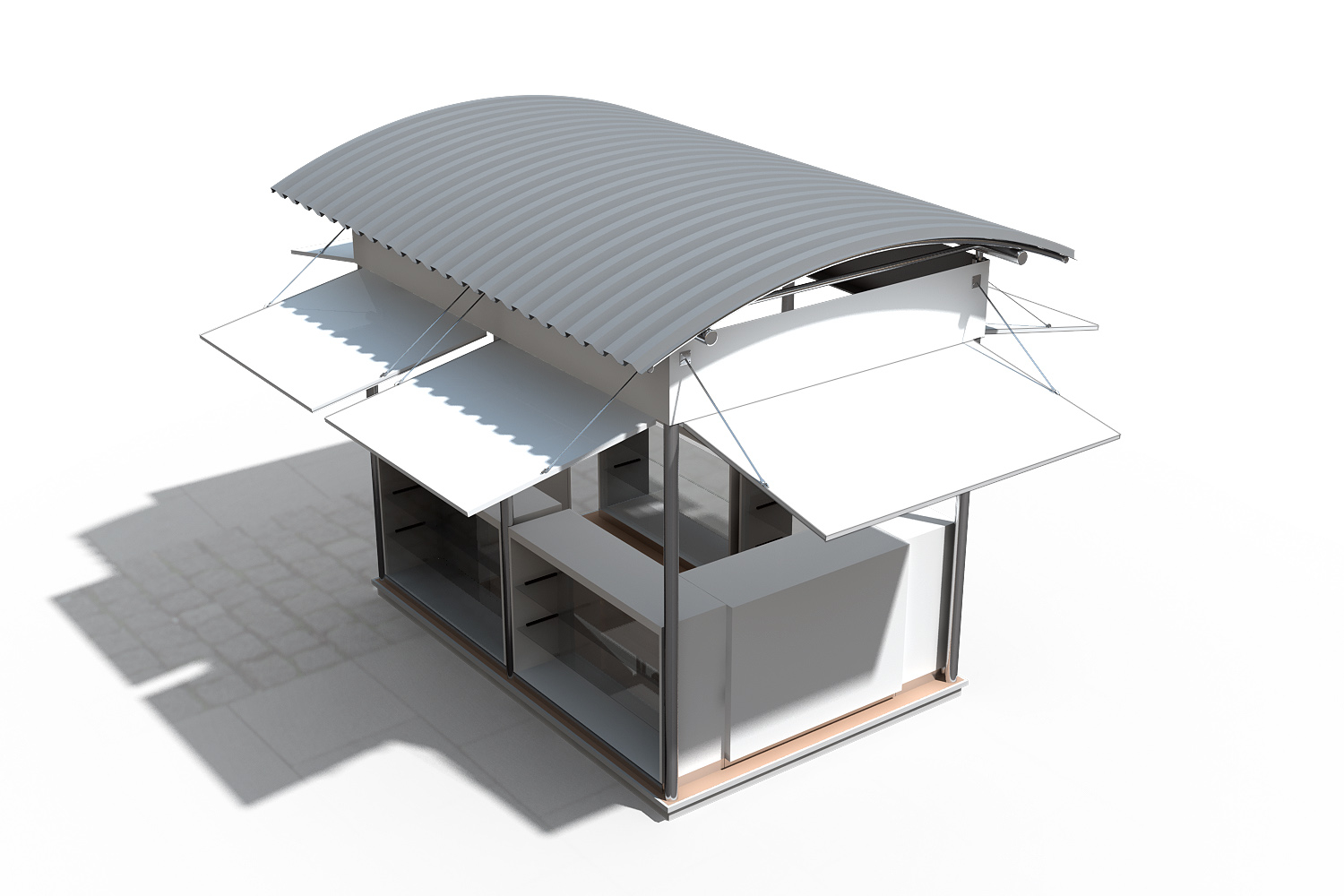 modèle 3D de Kiosque 4 (détaillé) - TurboSquid 1054473