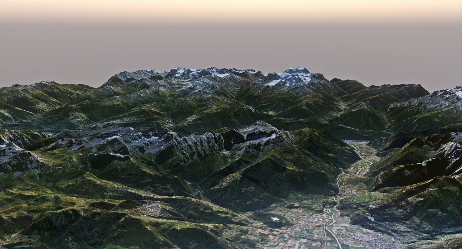 3d alps landscape terrain