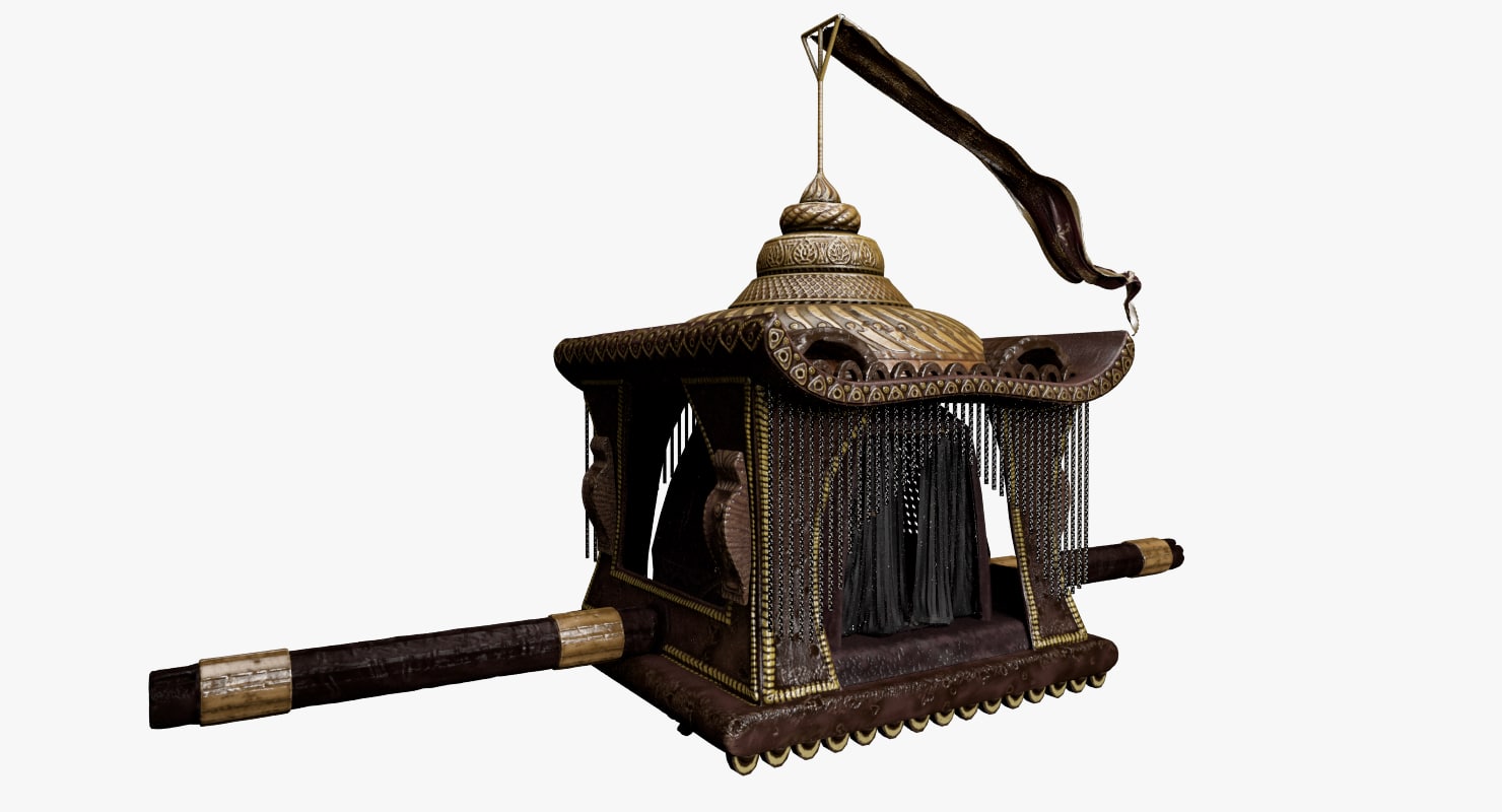 palanquin carriage obj