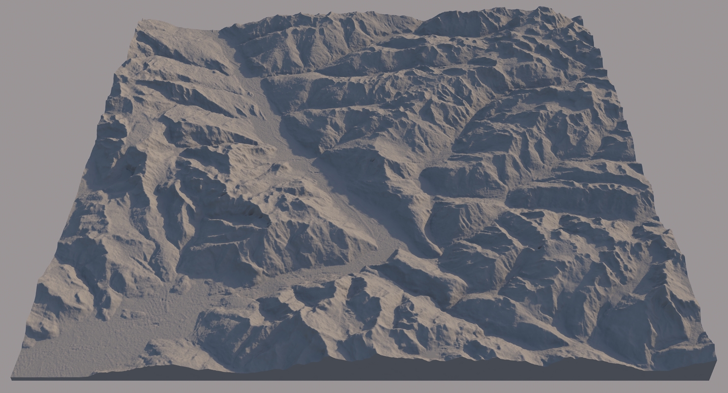 3d alps landscape terrain
