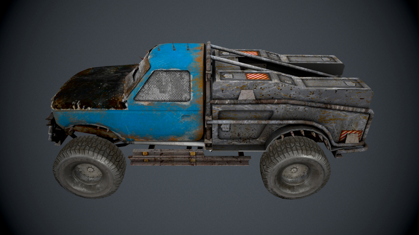 obj post apocalypse truck