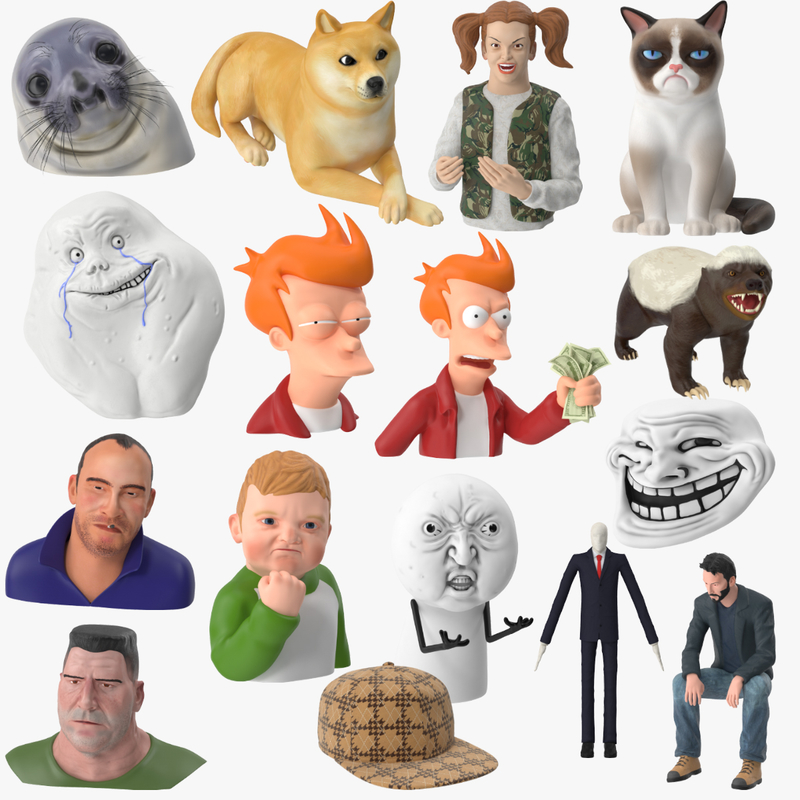3d model 14 memes