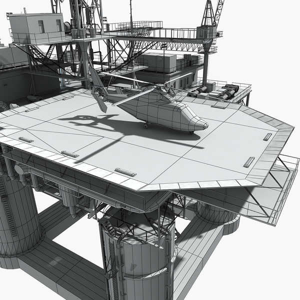 oil rig 3d max