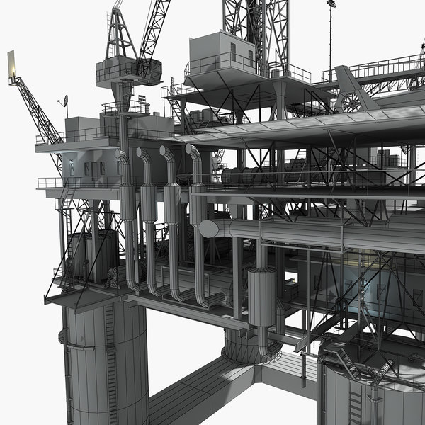 oil rig 3d max