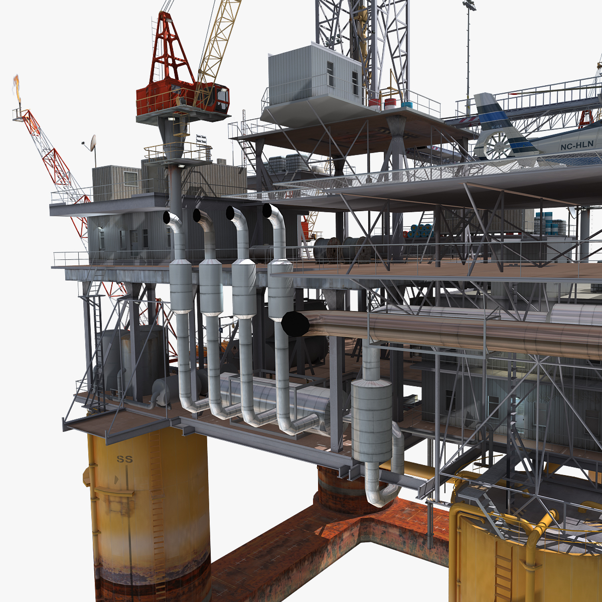 oil rig 3d max