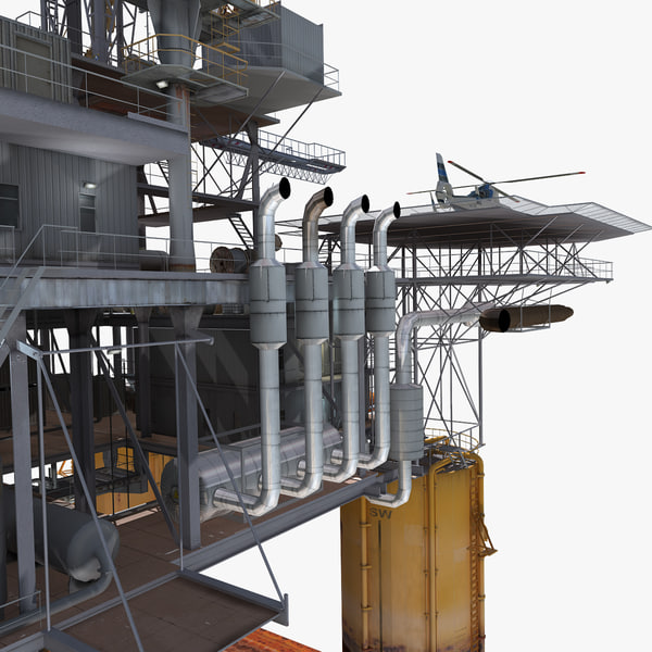 oil rig 3d max