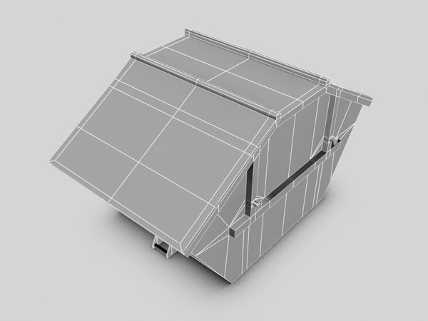 3d model 3 ton construction dumpster