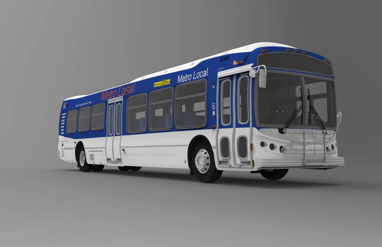 3d model bus