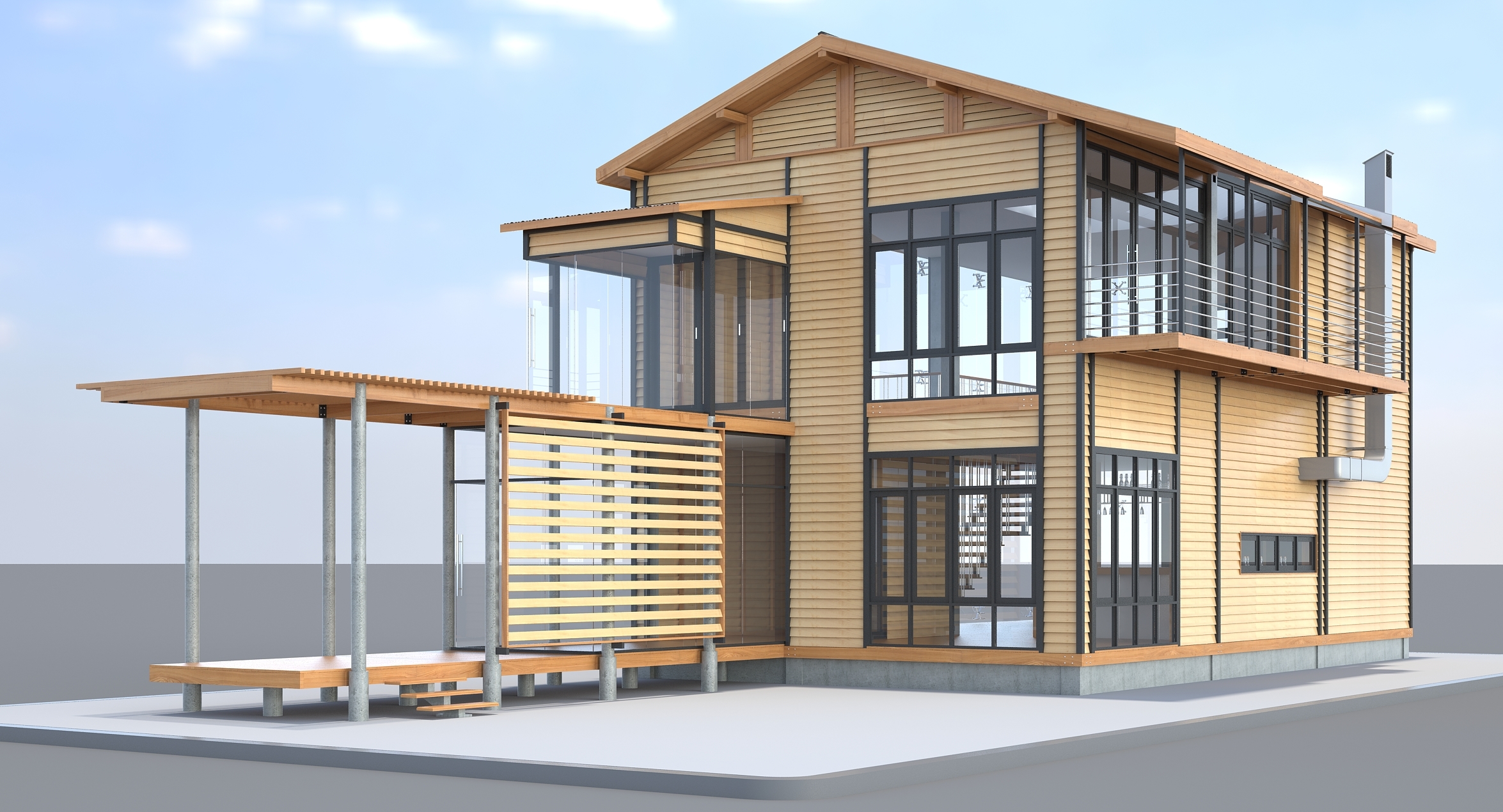 modern house 1 interior 3d model