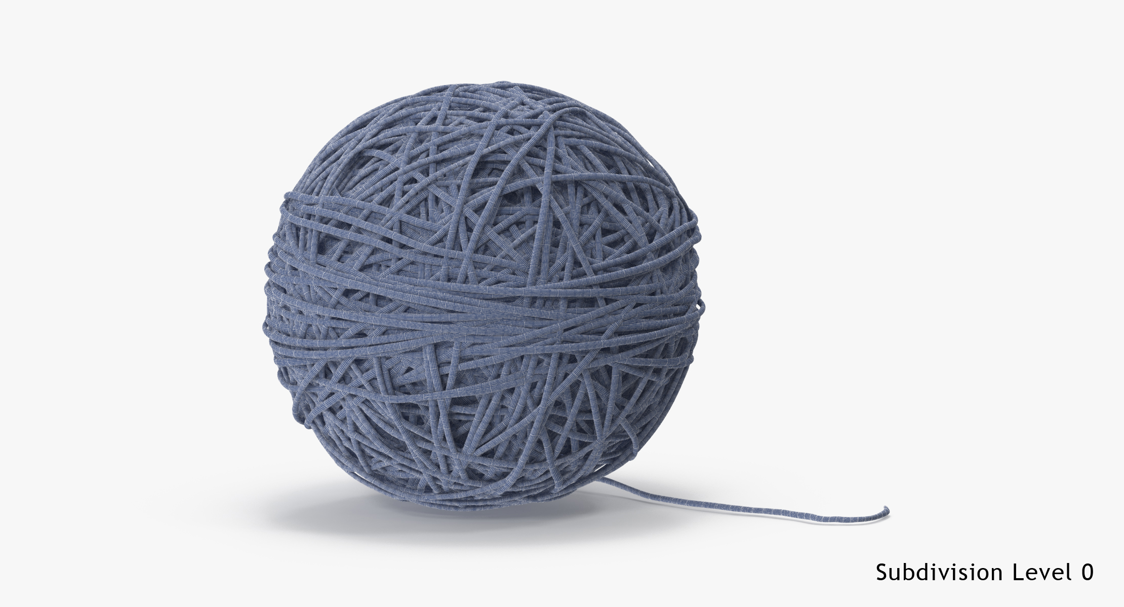 3d model red ball yarn