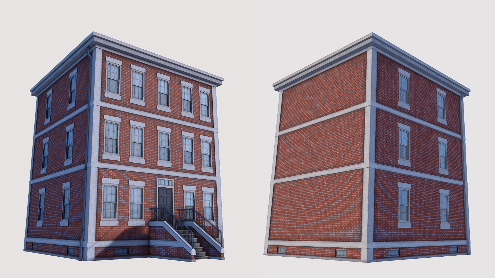 boston buildings pack 01 3d model