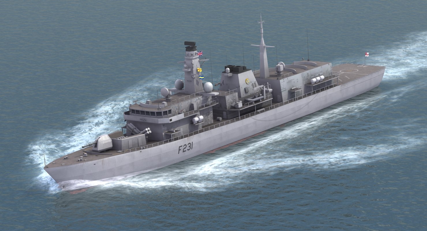 type23 frigate duke class 3d max