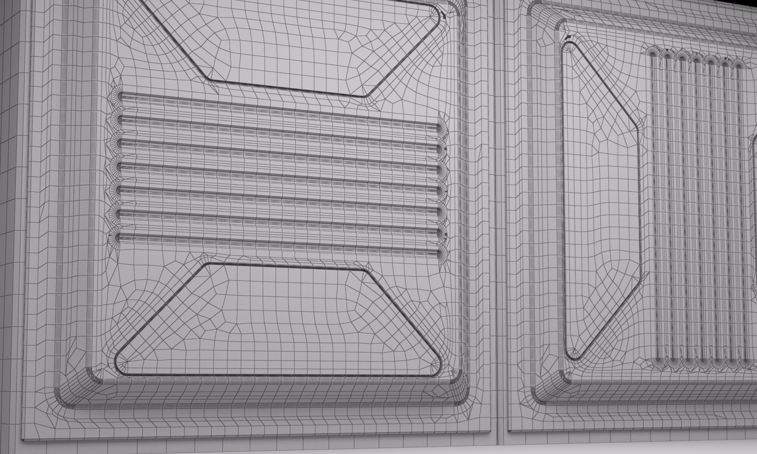 3d sci-fi wall panel vx