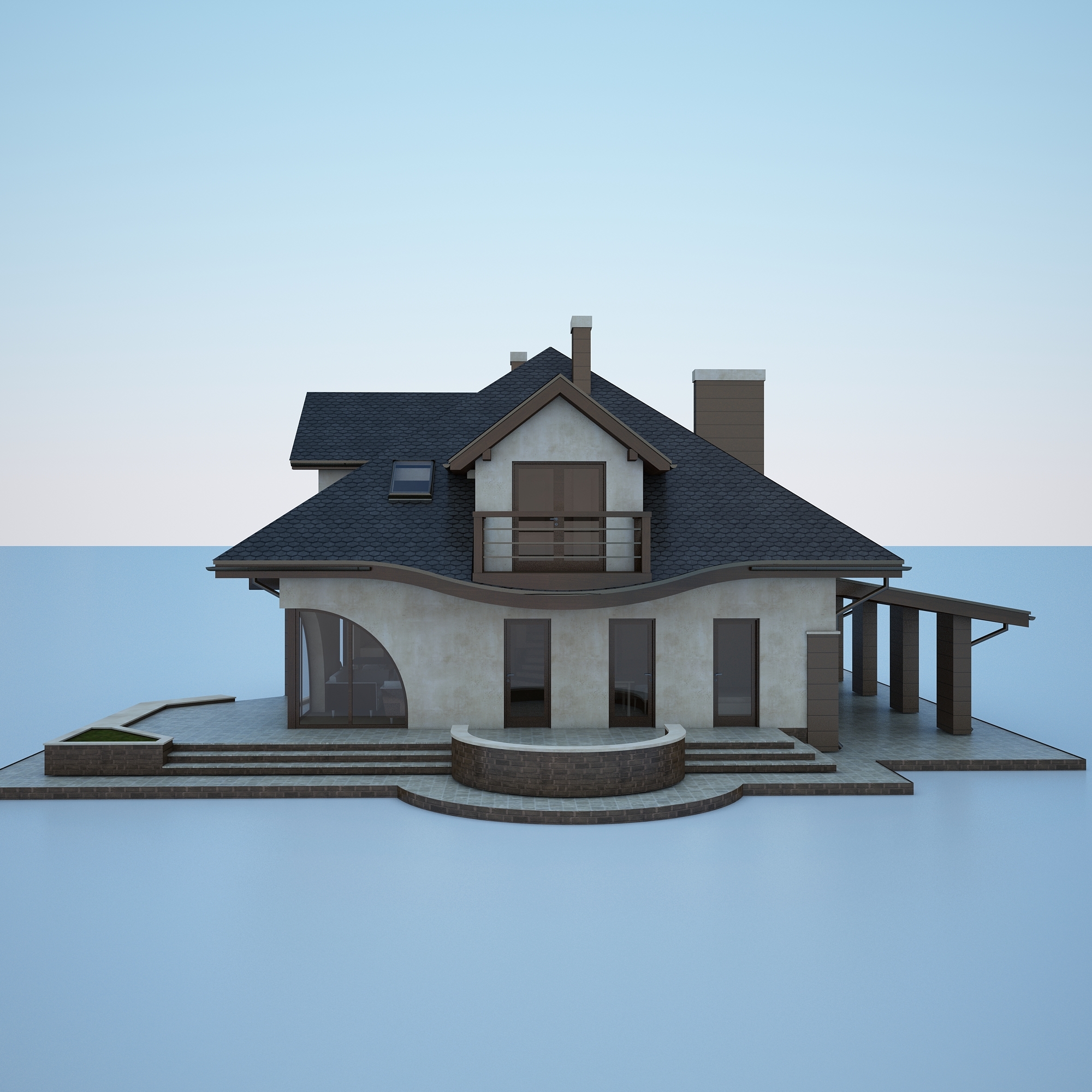 cottage 3d model