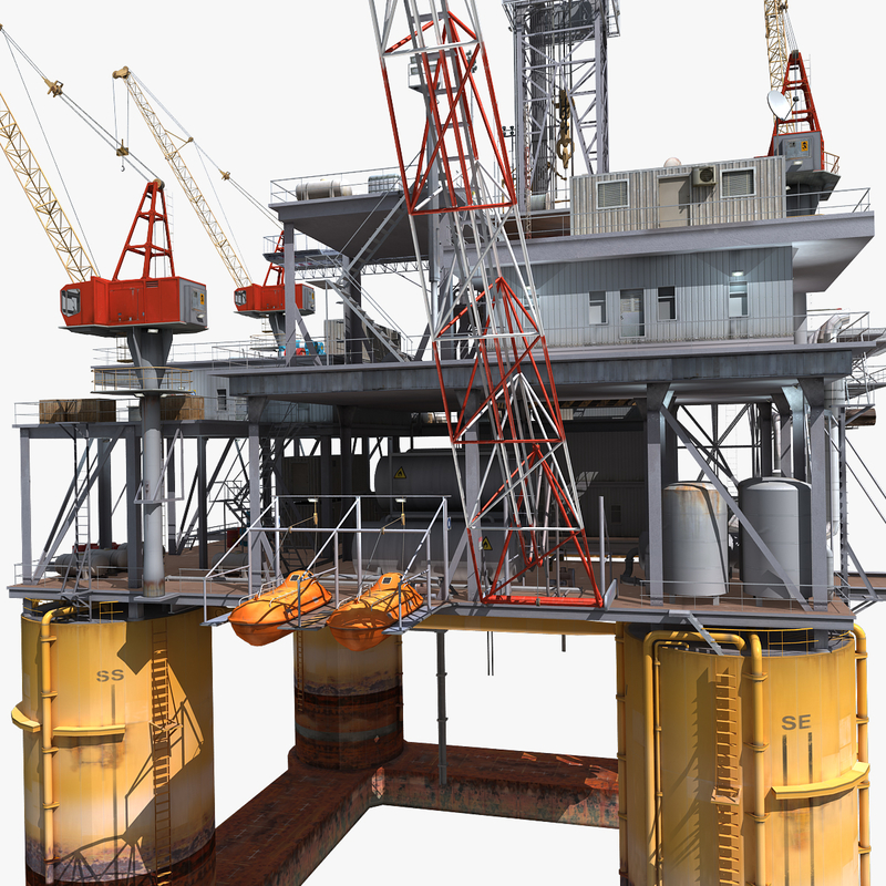 oil rig 3d max