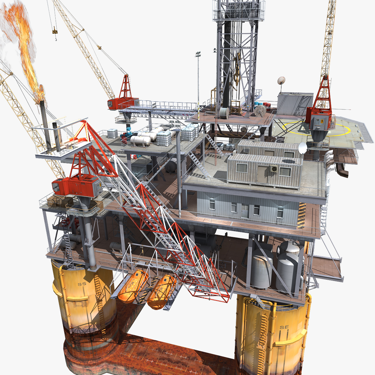 oil rig 3d max