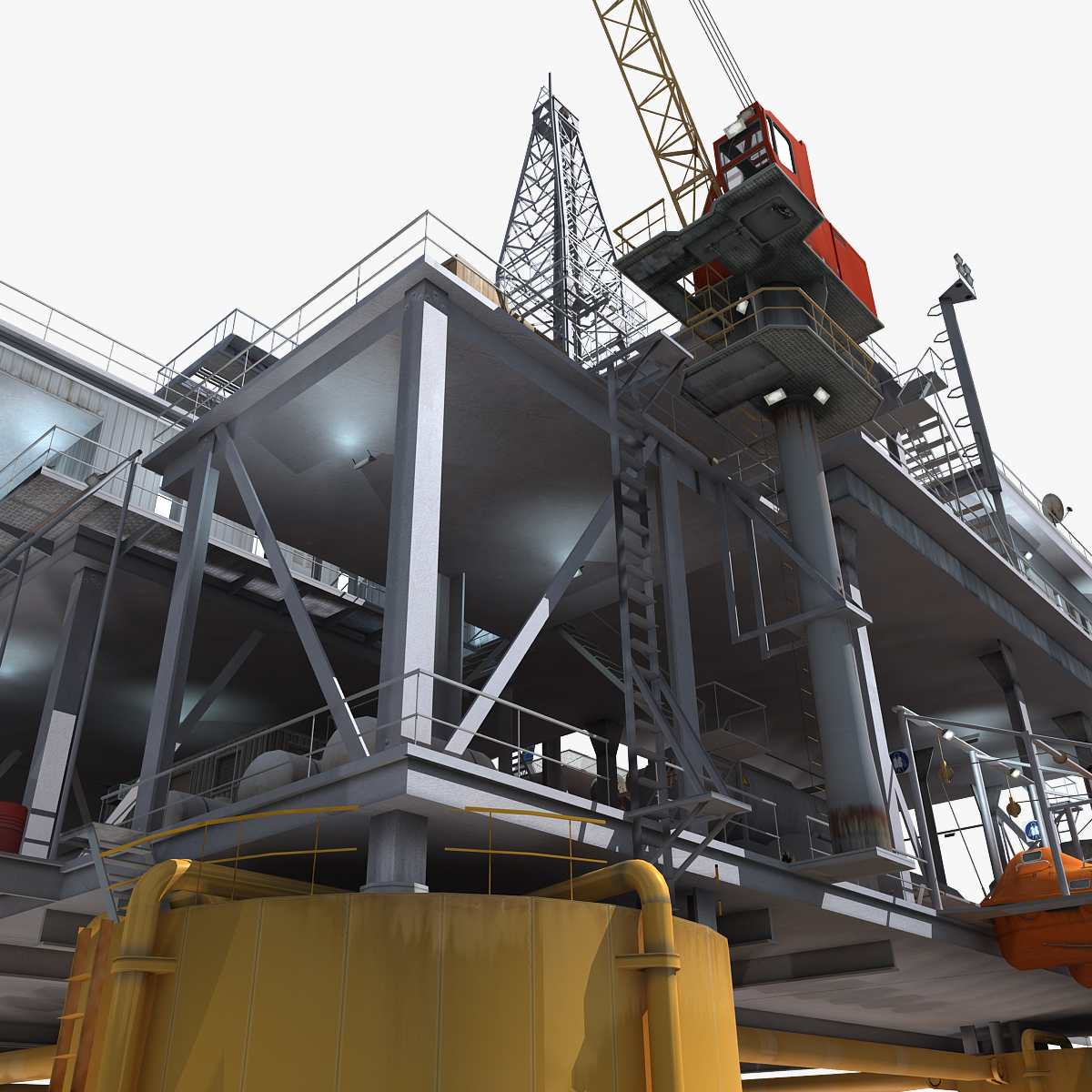 oil rig 3d max