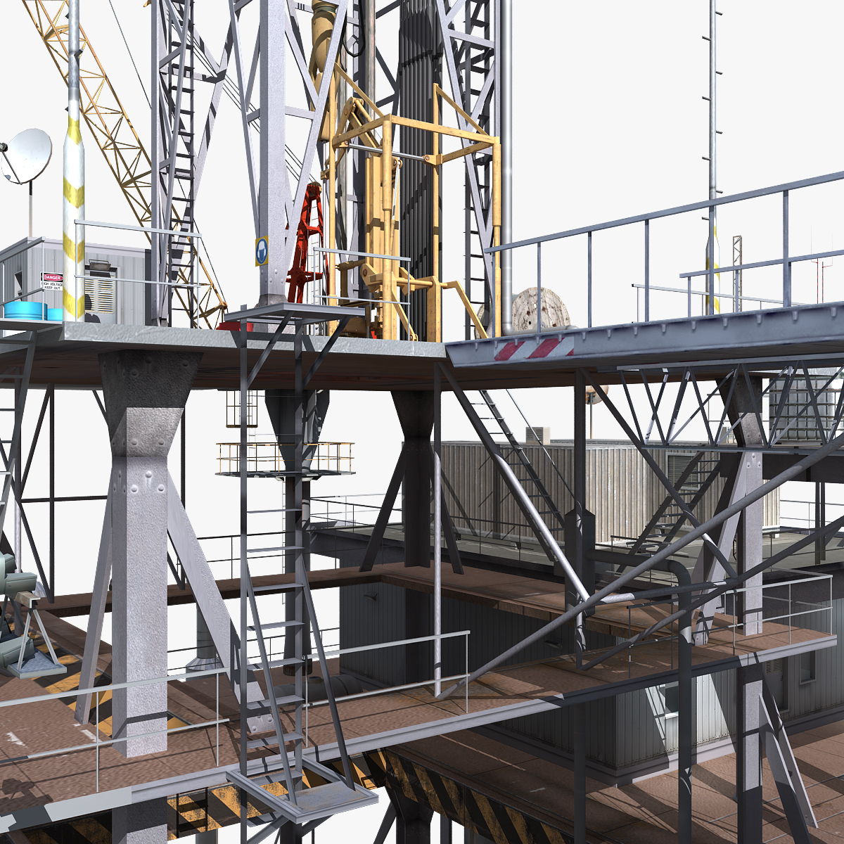oil rig 3d max