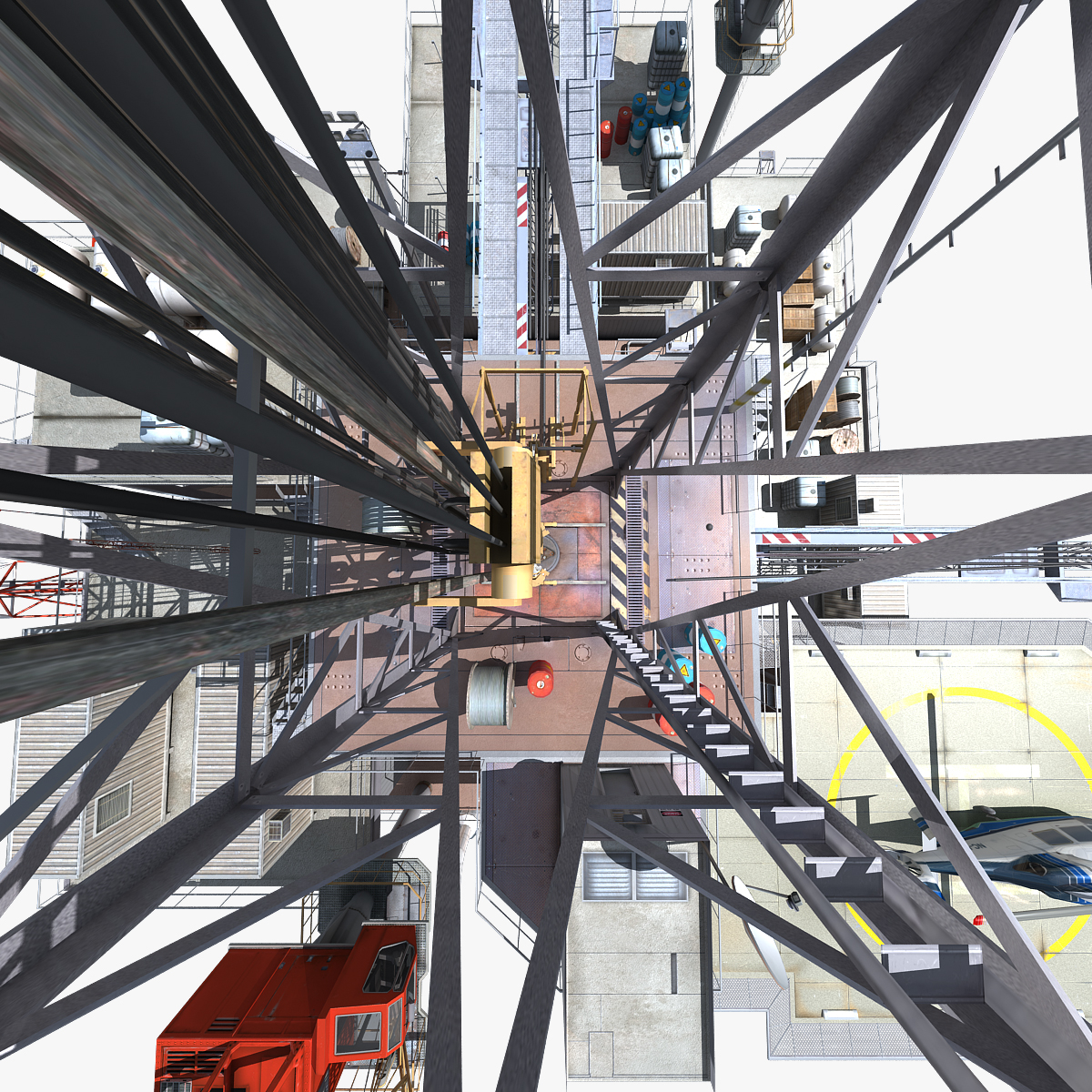 oil rig 3d max
