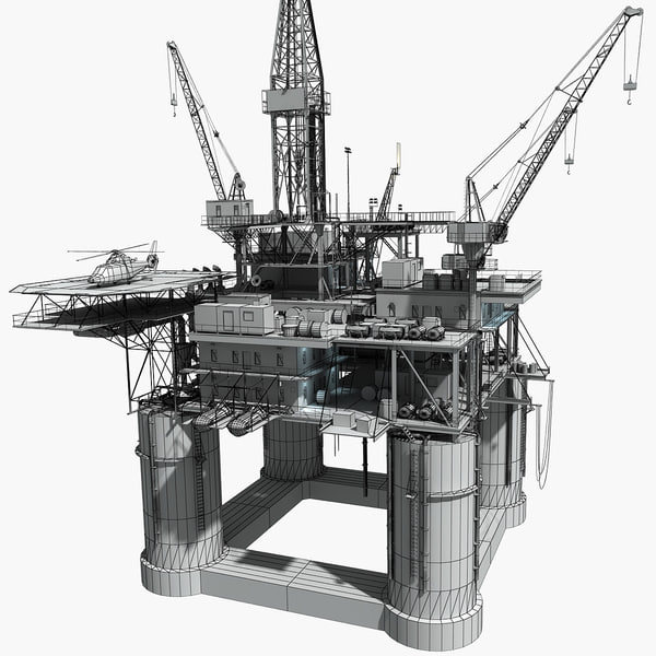 oil rig 3d max
