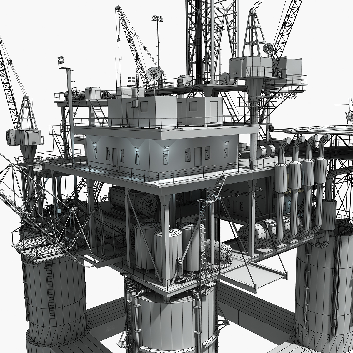 oil rig 3d max