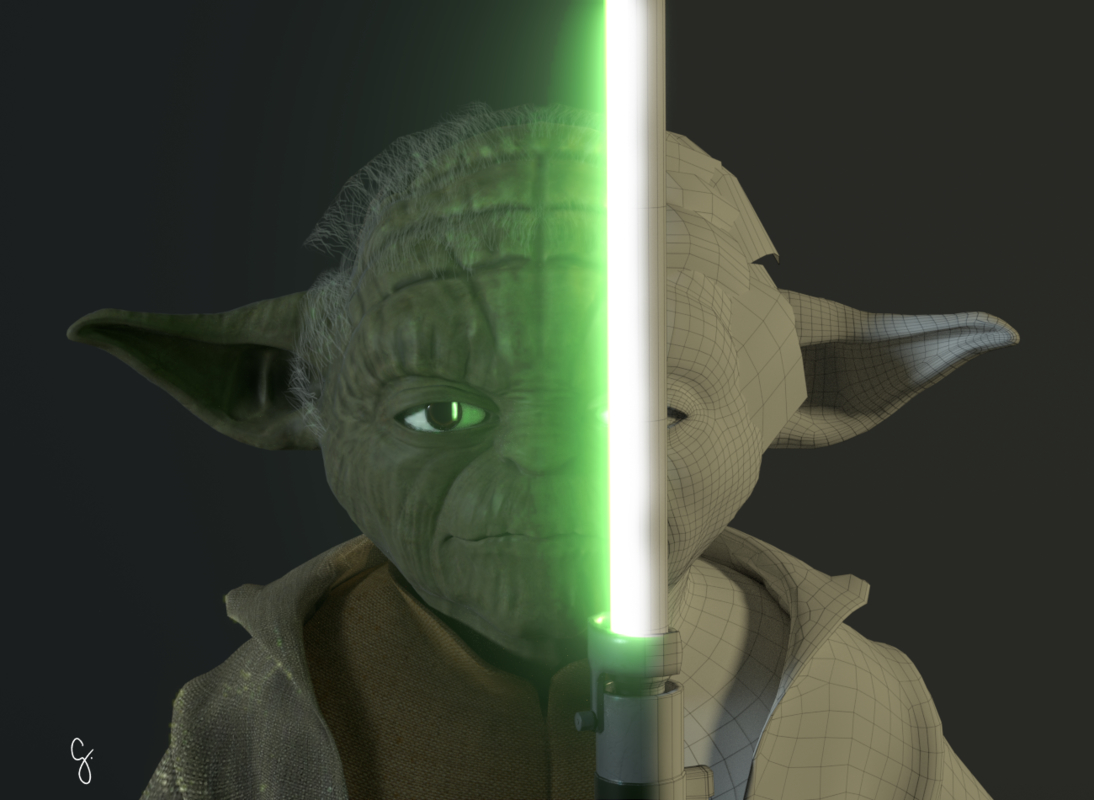 yoda 3d model