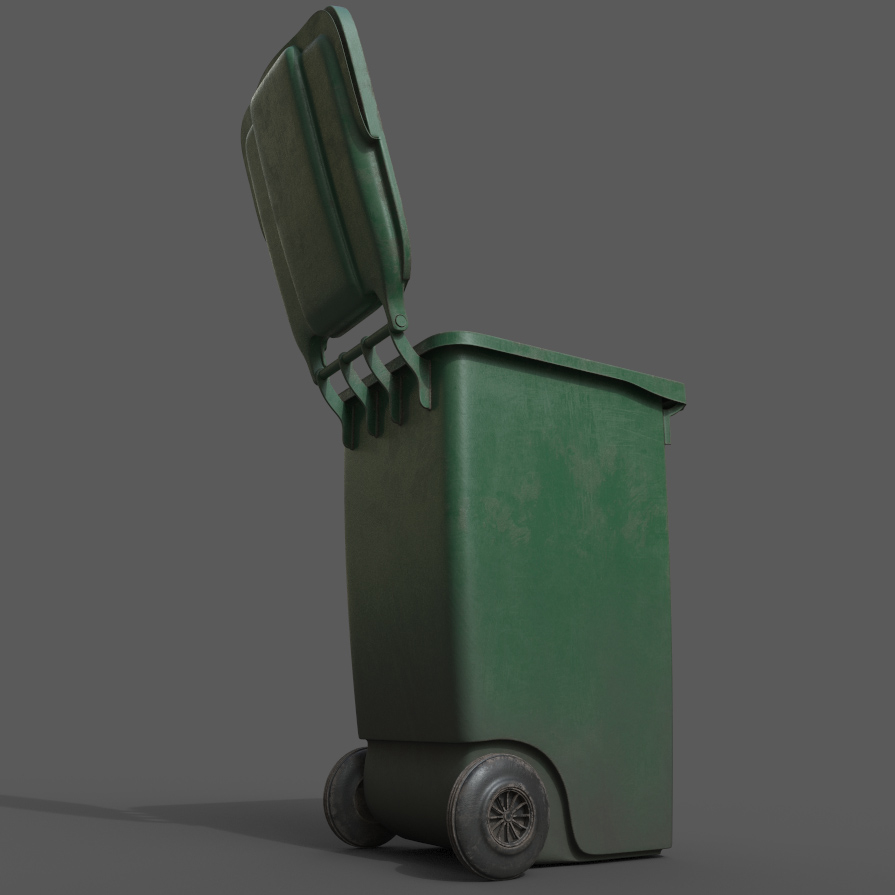 3d model trash bin
