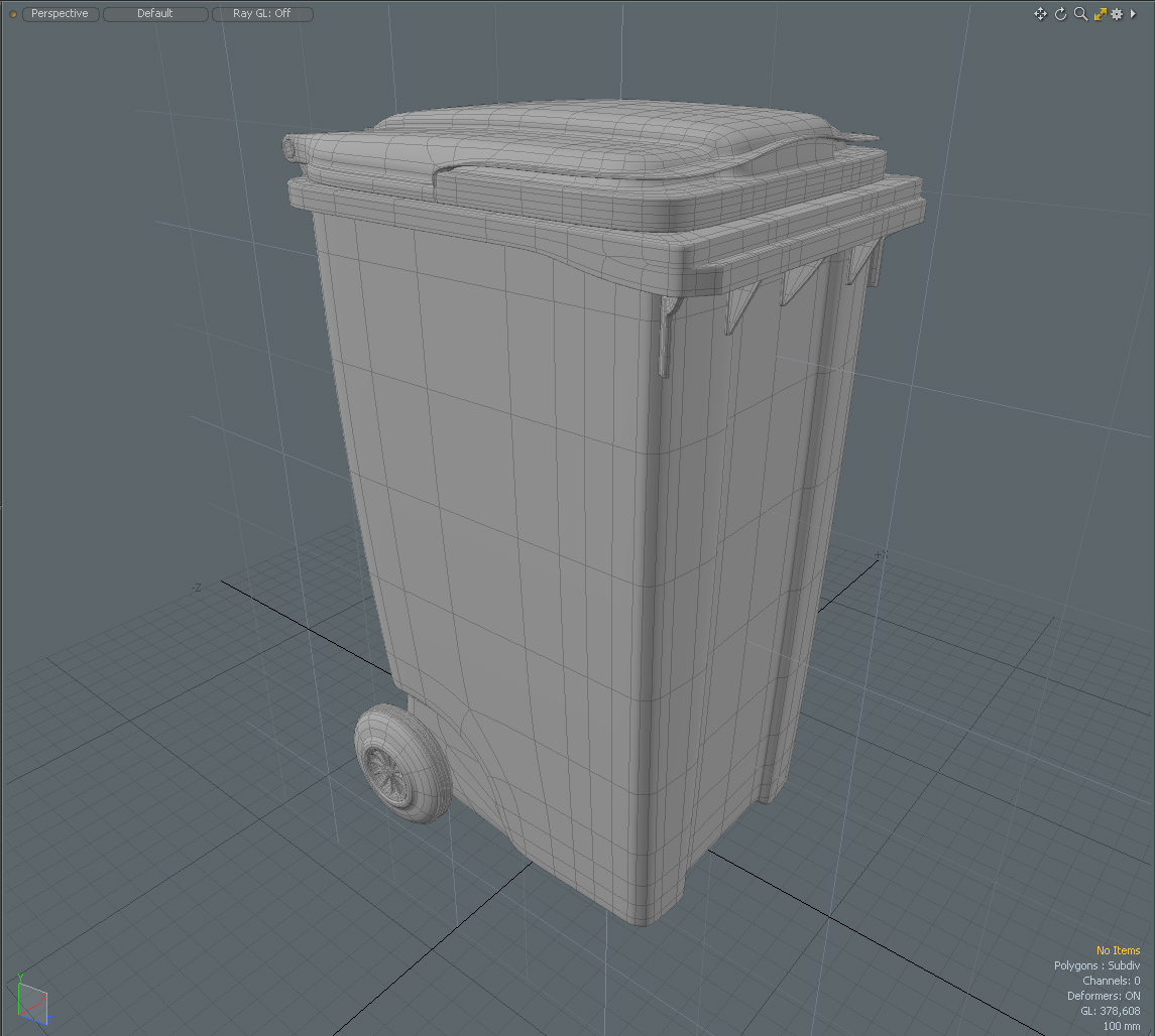 3d model trash bin