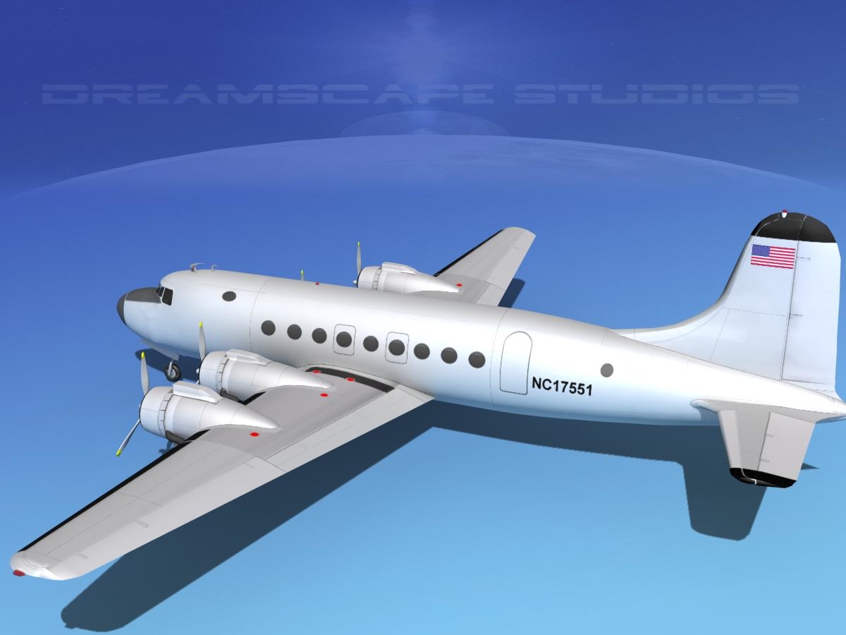 dc-4 propellers gear 3d model