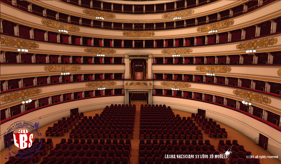 opera theatre la scala 3d model