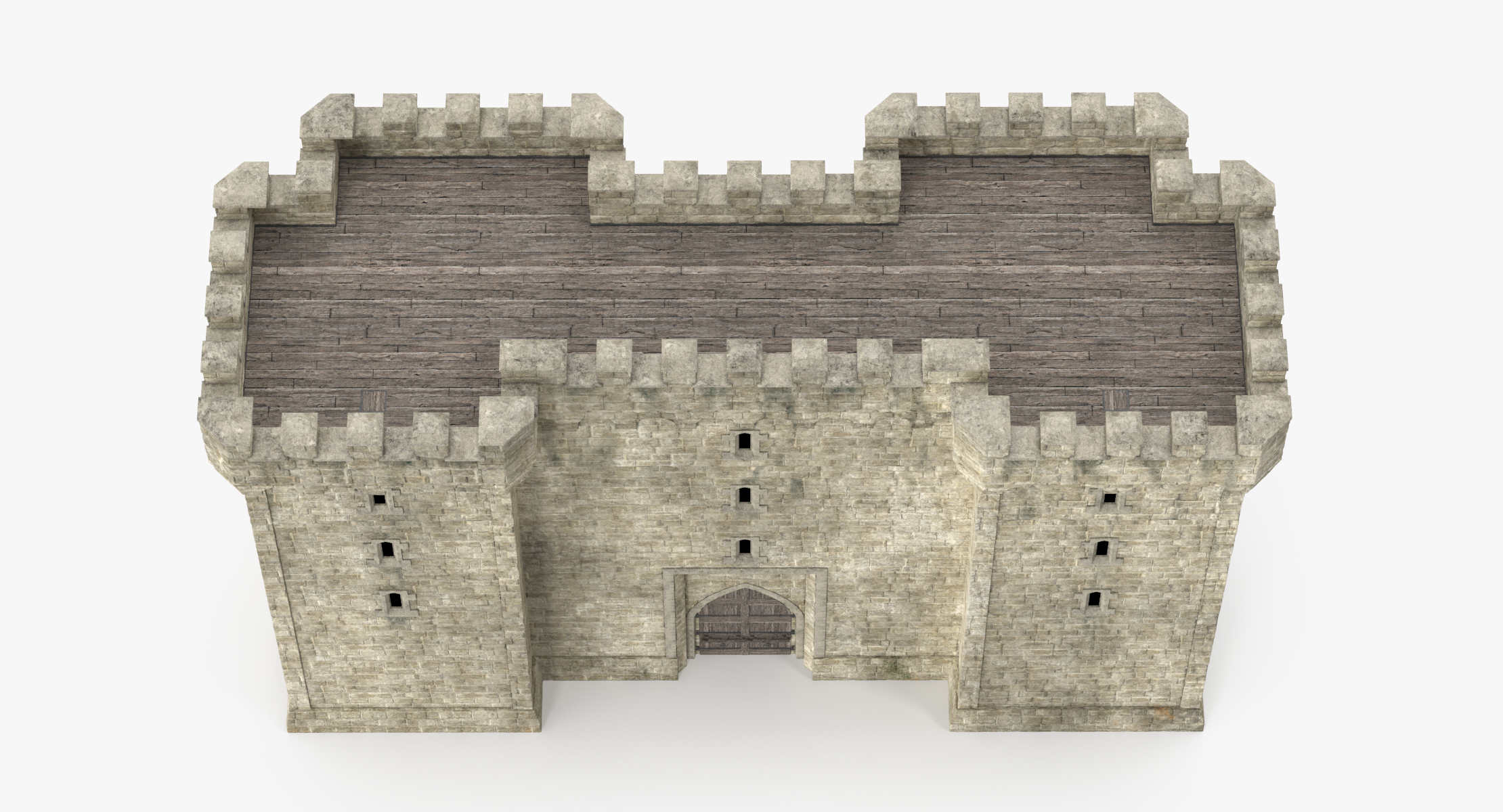 3d model castle gatehouses