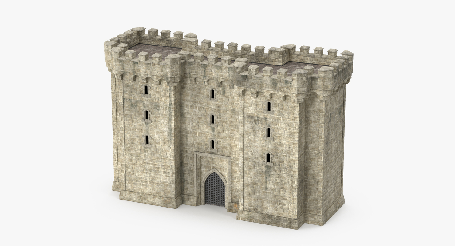 3d model castle gatehouses