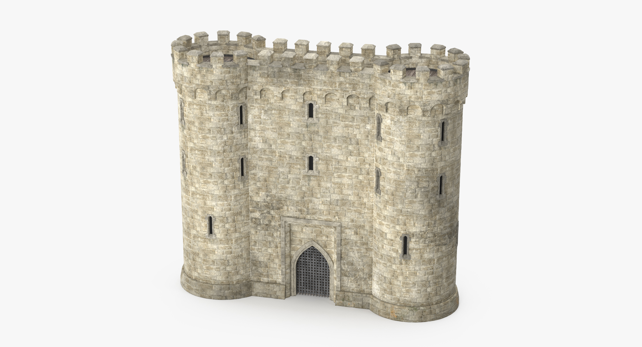 3d model castle gatehouses