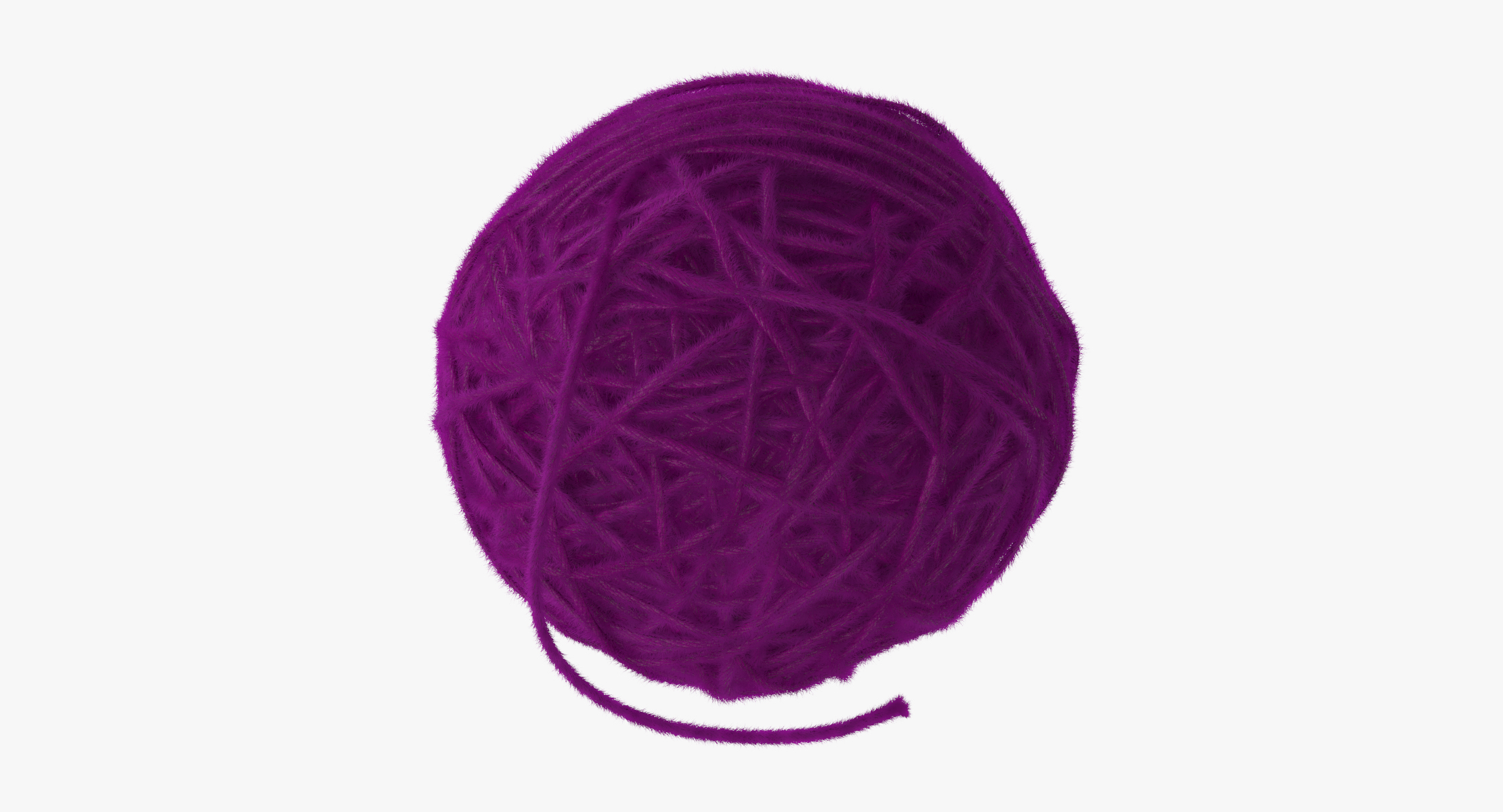 purple ball yarn 3d model