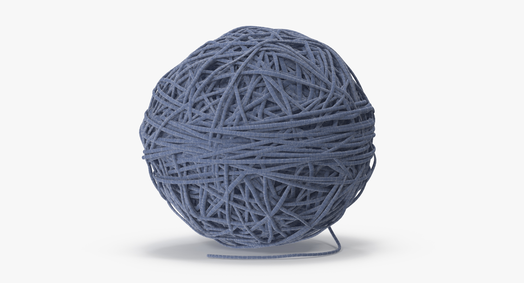 purple ball yarn 3d model